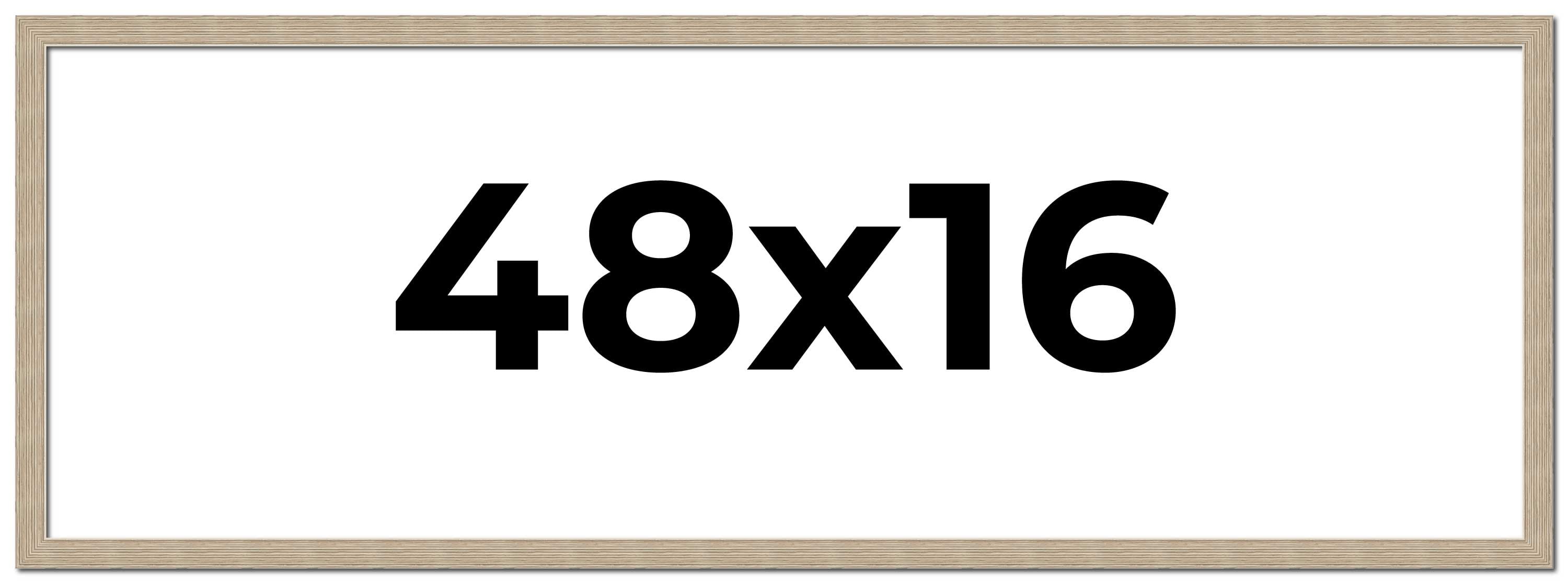 48x16 Frame Grey Solid Wood Picture Frame Width 1 Inches | Interior ...
