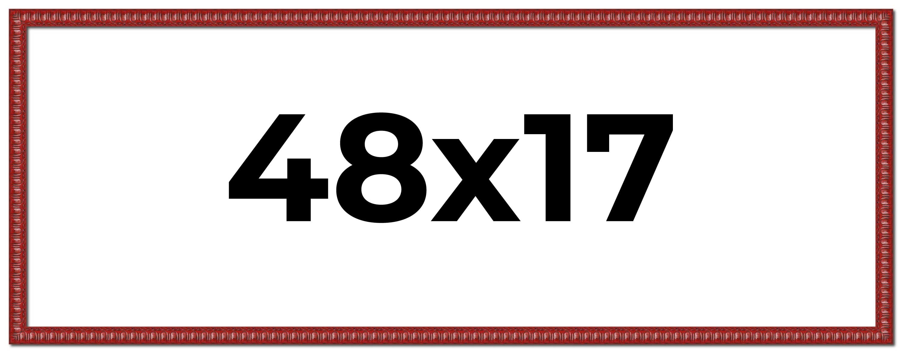 48x17 Frame Red Solid Wood Picture Frame Width 1 Inches | Interior ...