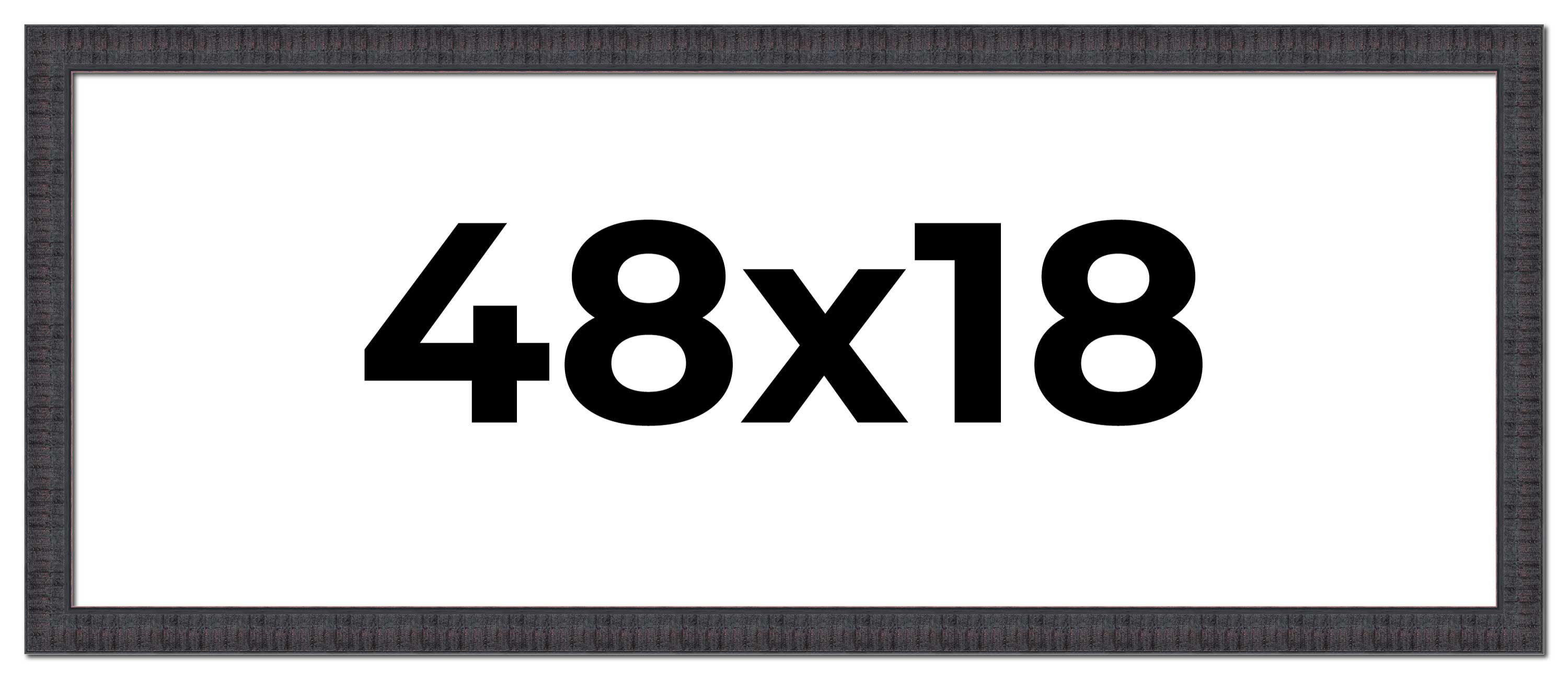 48x18 Frame Brown Rustic Solid Wood Picture Frame 1.5 Inches Wide ...