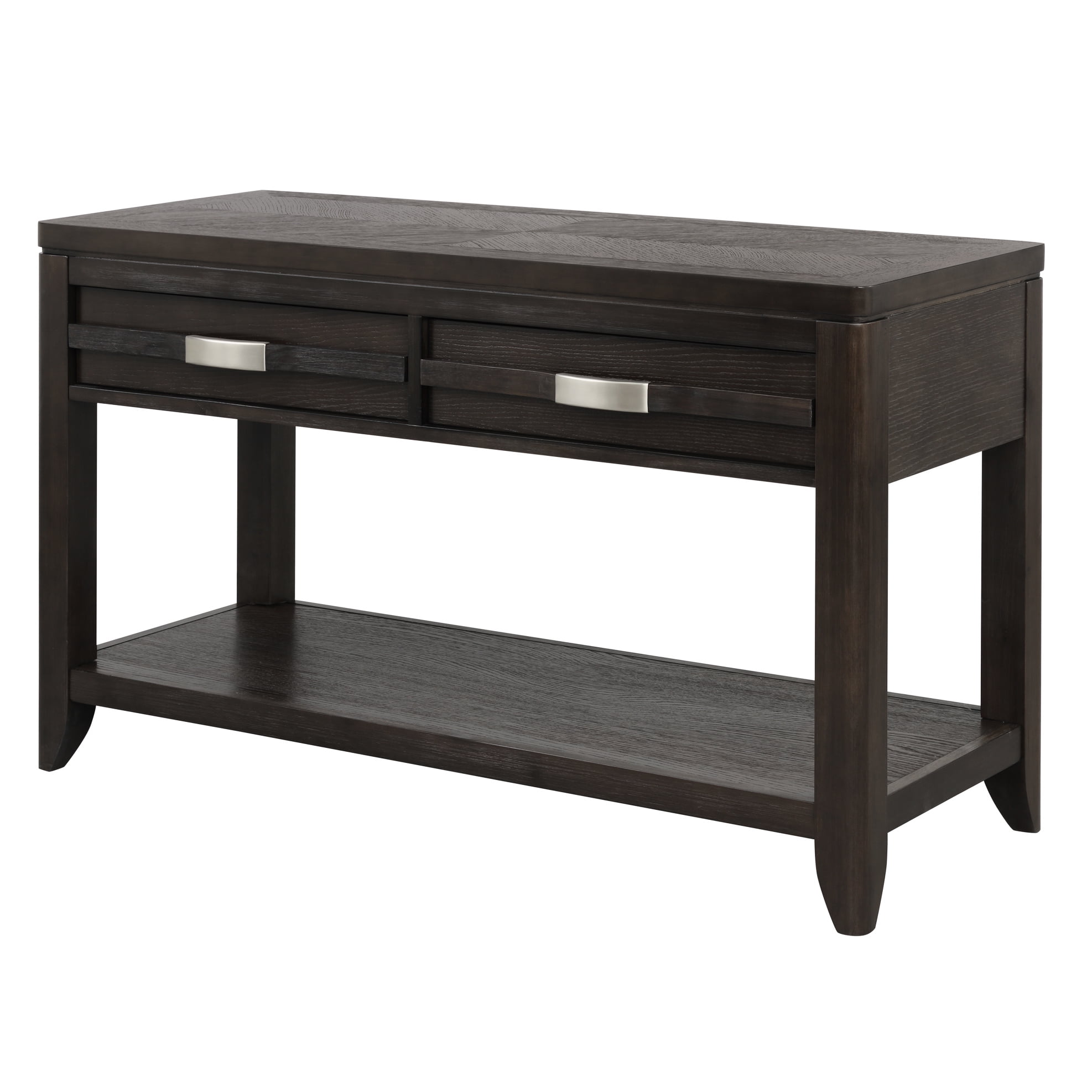 48x19x29.5" Console Table, Made Of & , Brown Tint Table With 2 Drawers ...