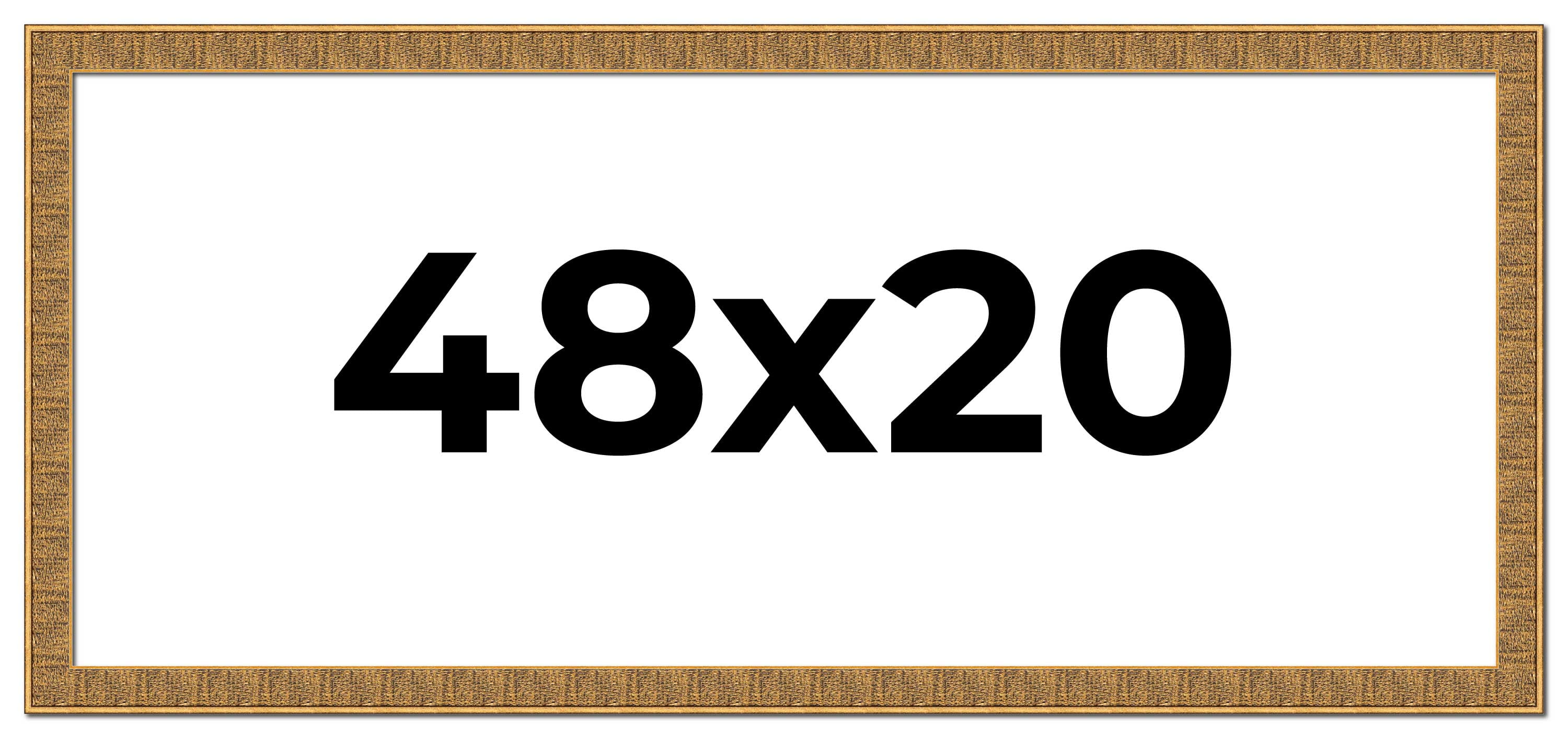 48x20 Frame Black and Gold Distressed Solid Wood Sonoma Picture Frame ...