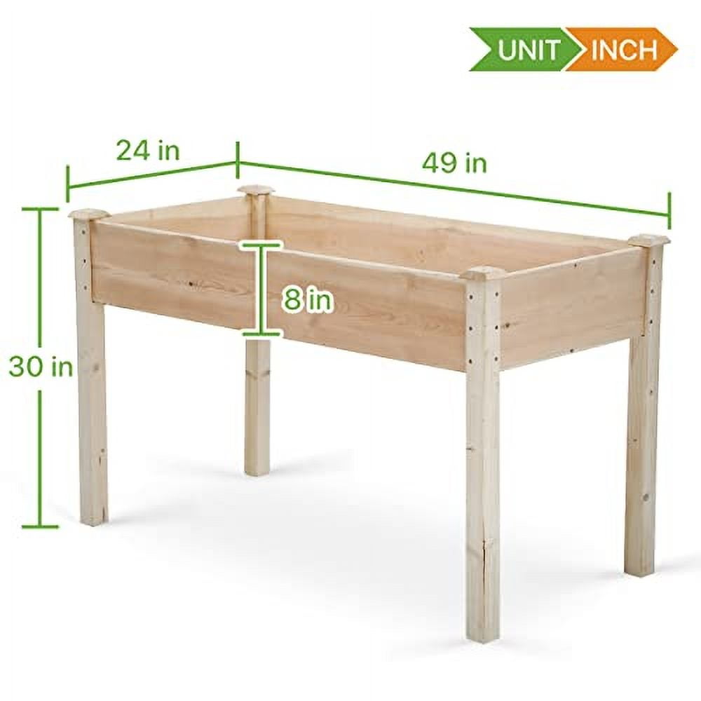 48x23x32 Inch Raised Garden Bed Elevated Planter Bed with Large Storage ...