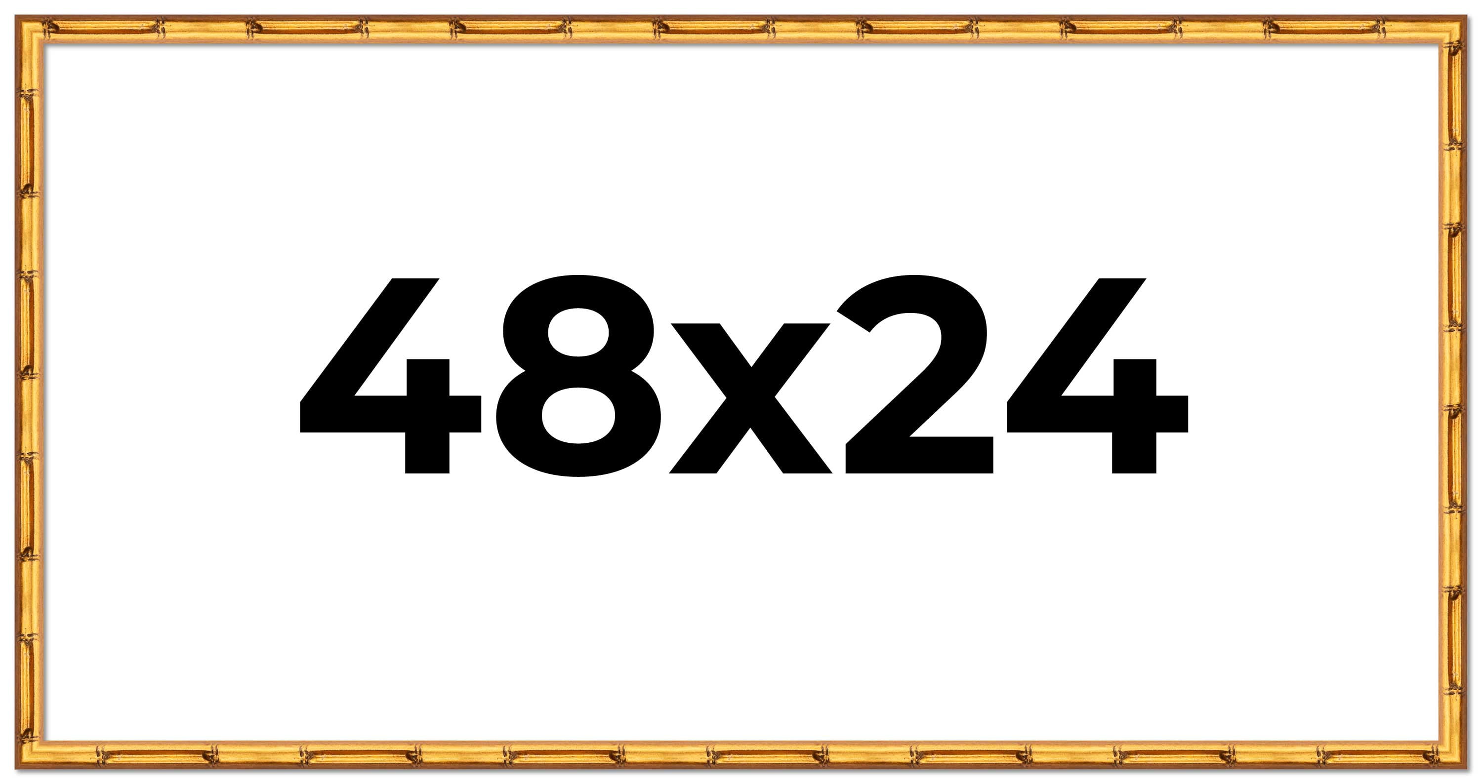 48x24 Frame Gold Bamboo Picture Frame - Complete Modern Photo Frame ...