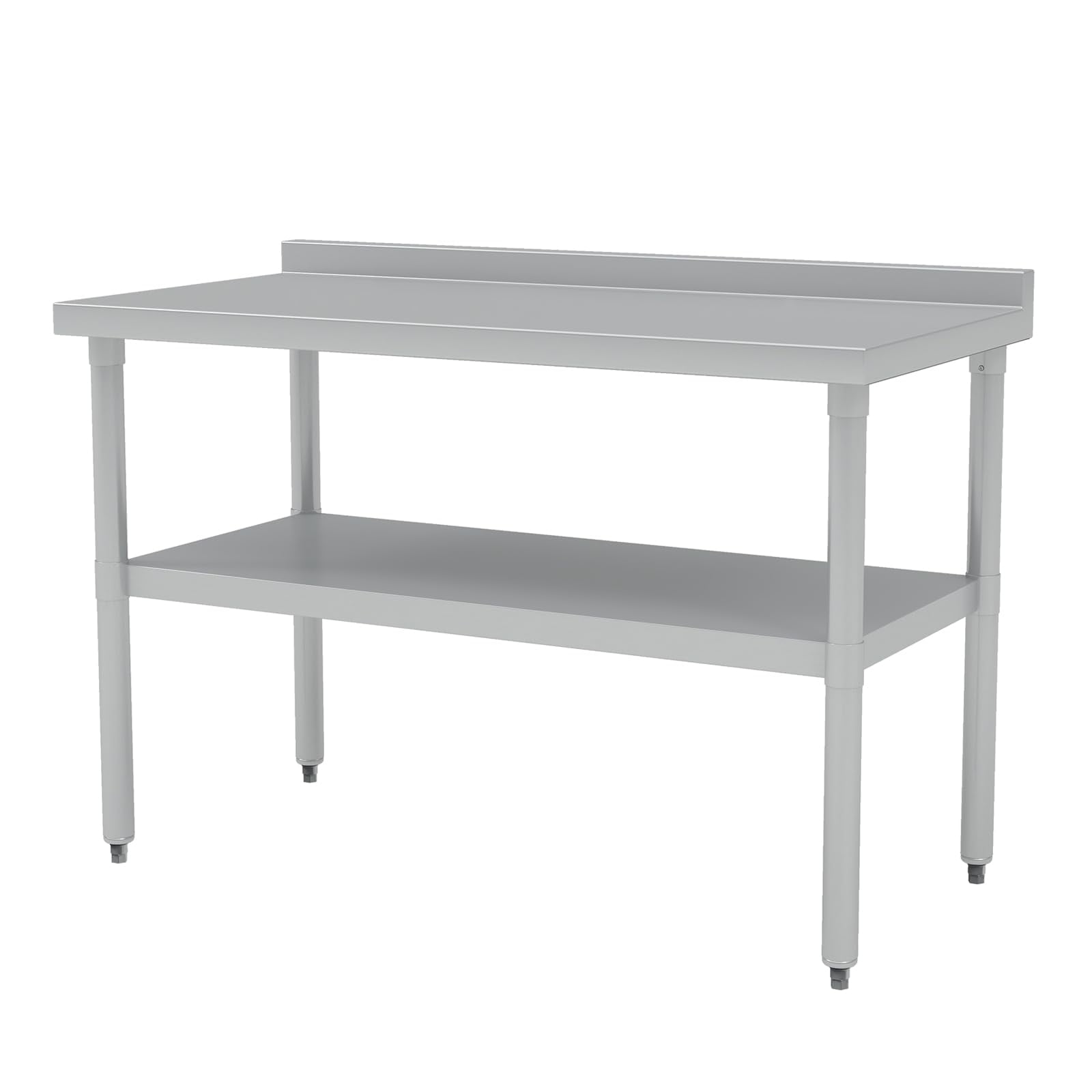 48x24 Inch Stainless Steel Prep Table, 2-Tier NSF Kitchen Work Table ...