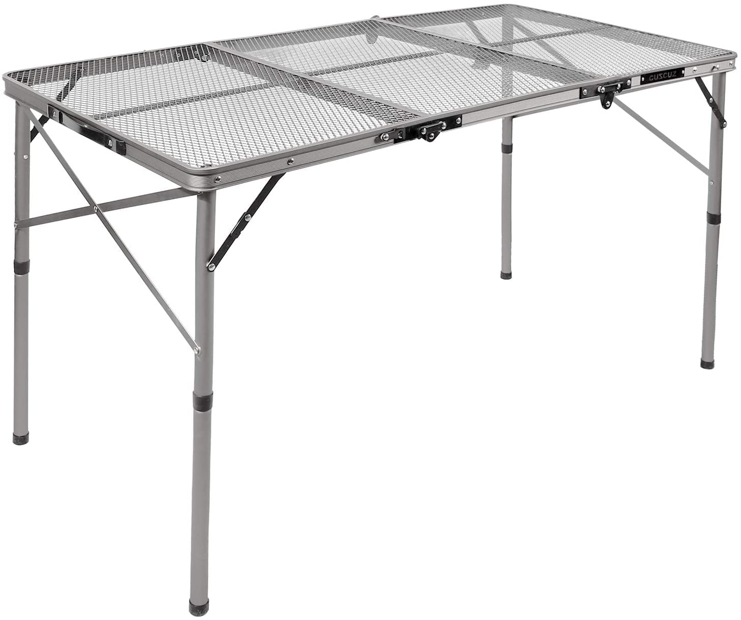48x24 Long Folding Grill Table for Outside, Lightweight Portable Metal ...