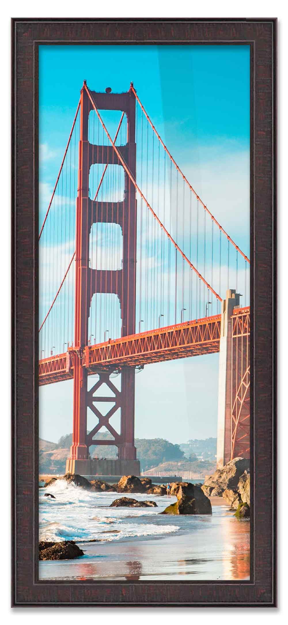 48x5 Frame Brown Picture Frame - Complete Modern Photo Frame Includes ...