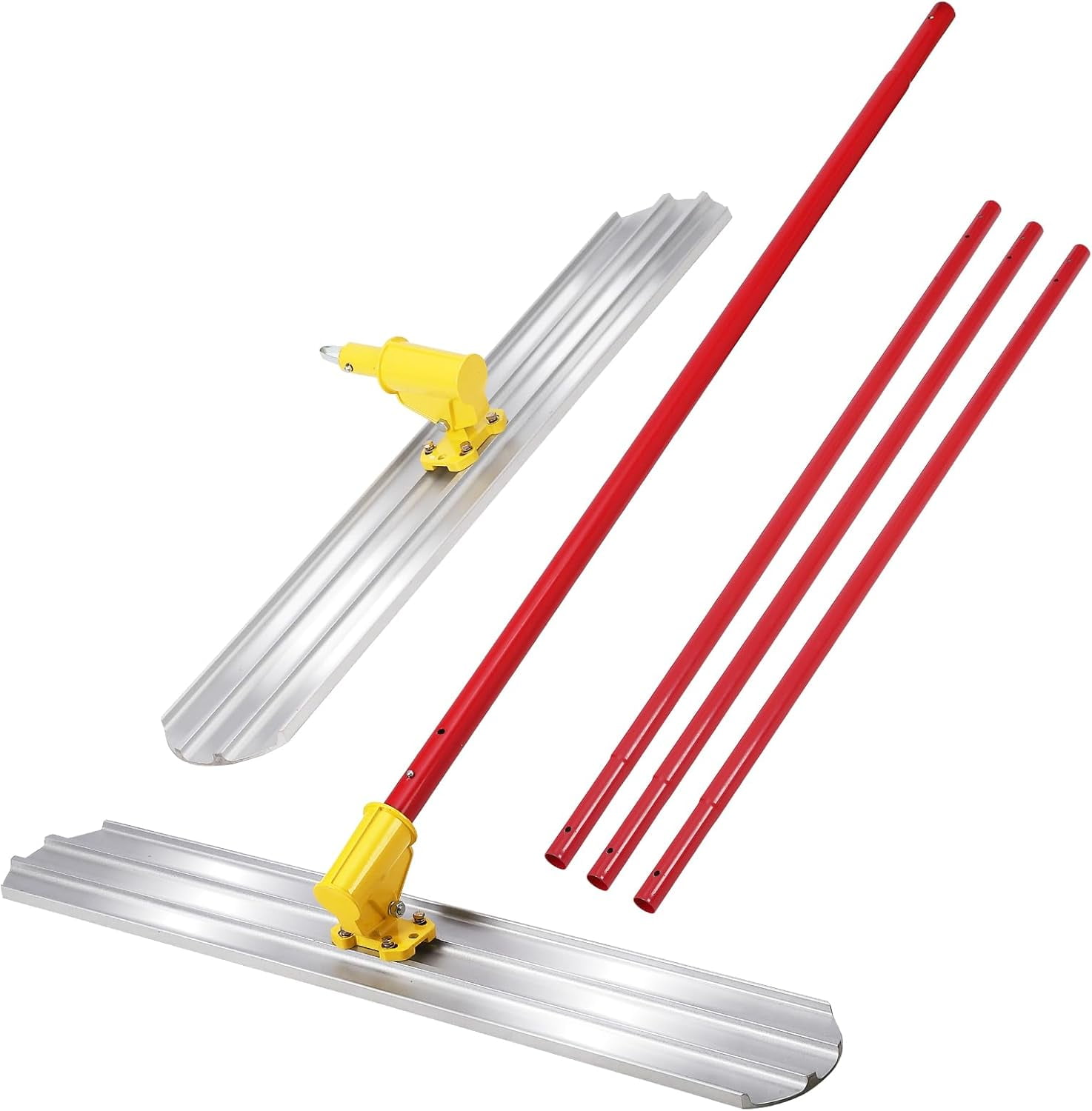 48x8" Bull Float, Aluminum Magnesium Alloy Concrete Float, Round End Professional Concrete ...