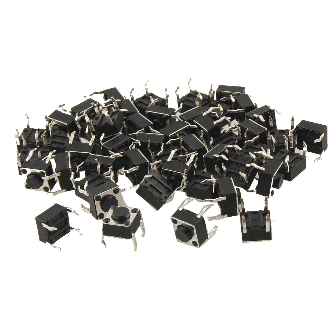 48xPCB Momentary Tactile Tact Push Button Switch 4 Pin DIP 6x6x4mm ...
