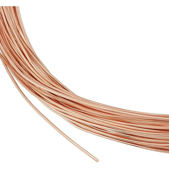 49.2 Feet 23 Gauge(0.6mm) Solid Bare Copper Wire Round Copper Wire ...