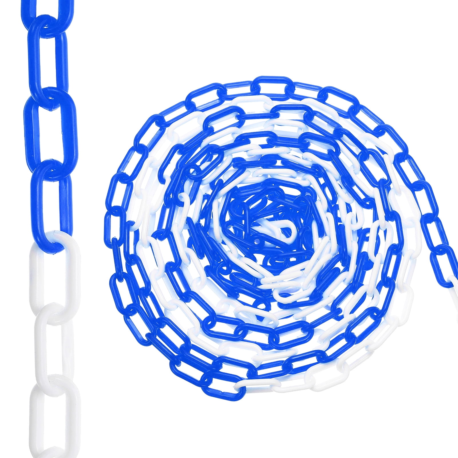 49.2Ft Plastic Chain Barrier, Safety Link Chain Stanchion for Crowd ...