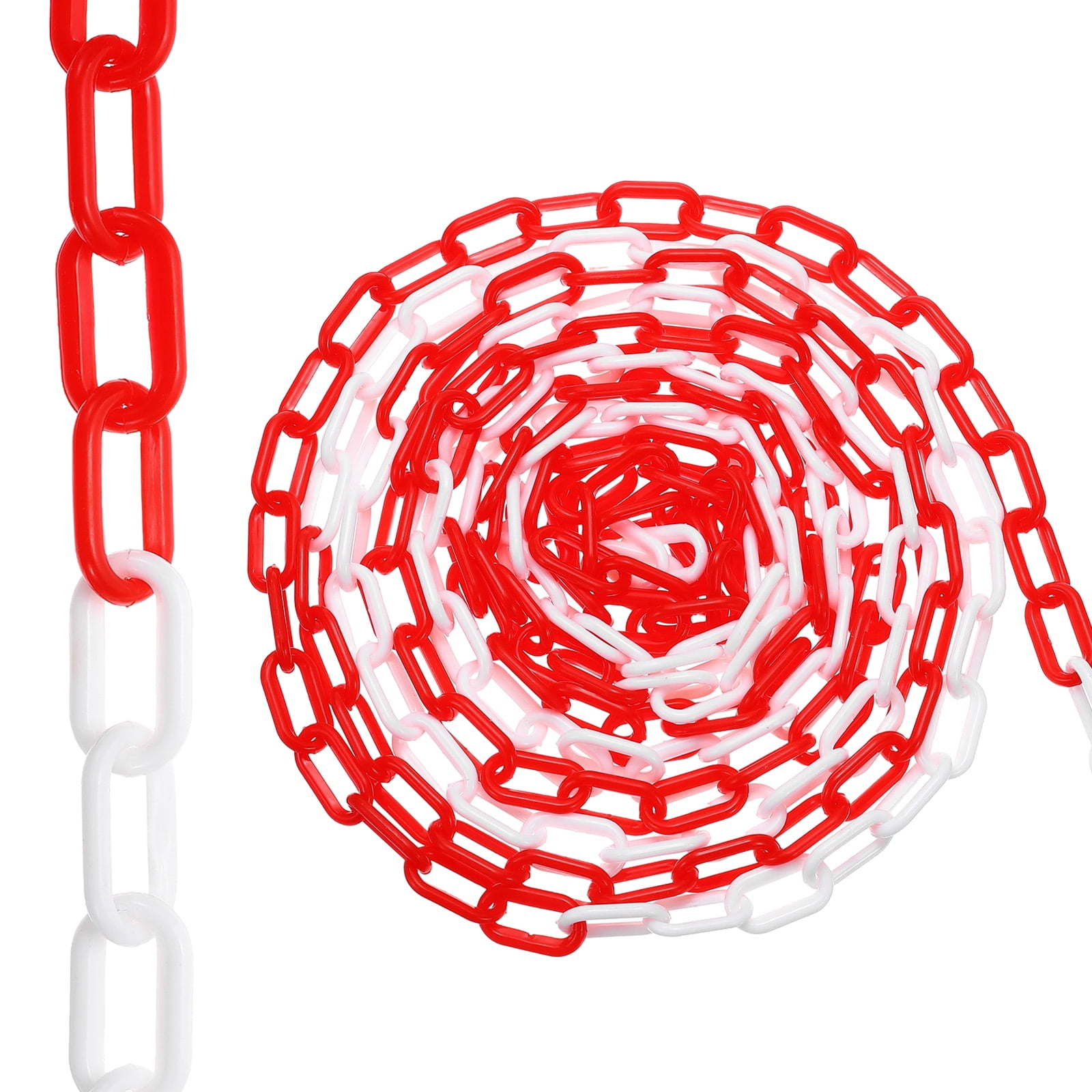 49.2Ft Plastic Chain Barrier, Safety Link Chain Stanchion for Crowd ...