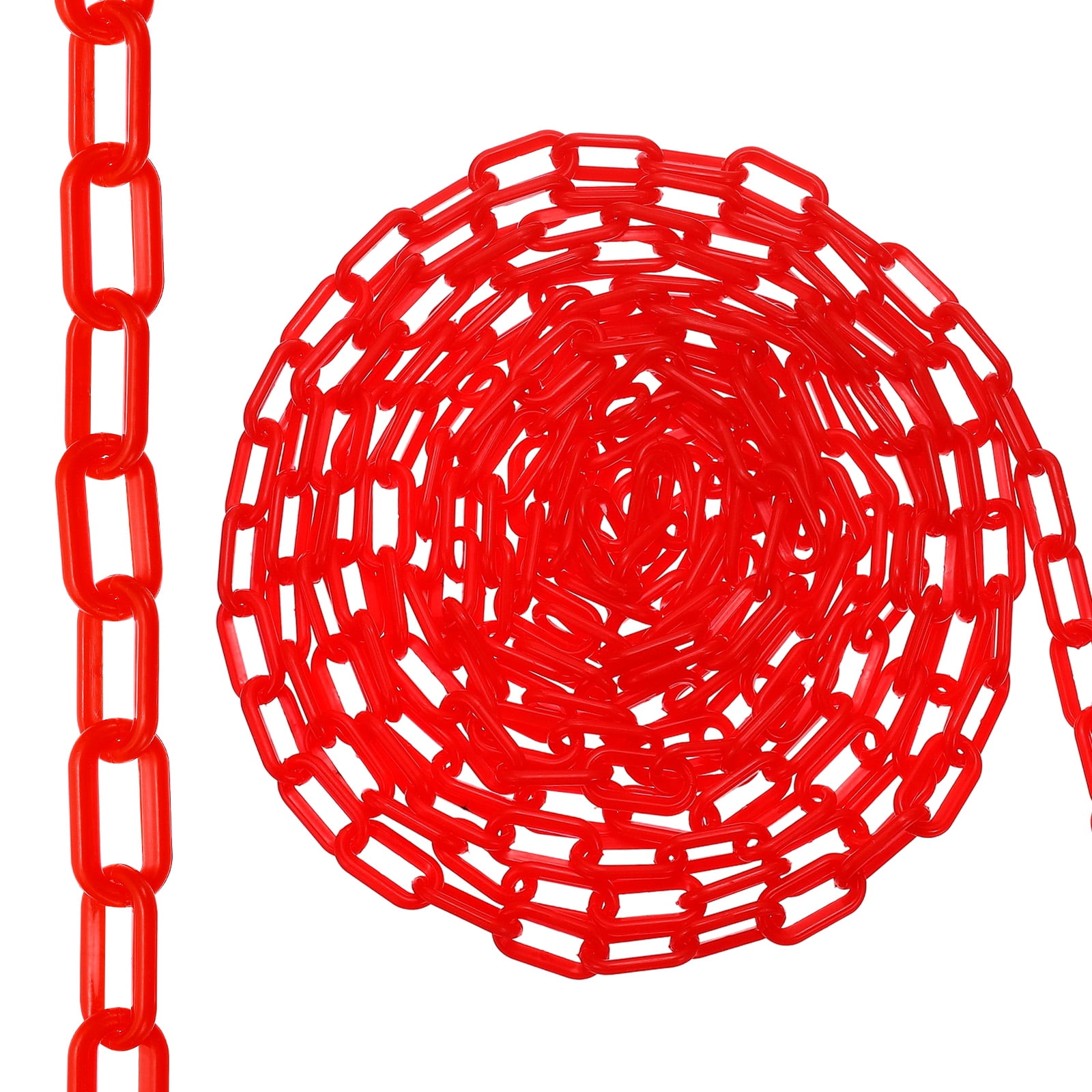 49.2Ft Plastic Chain Barrier, Safety Link Chain Stanchion for Crowd ...