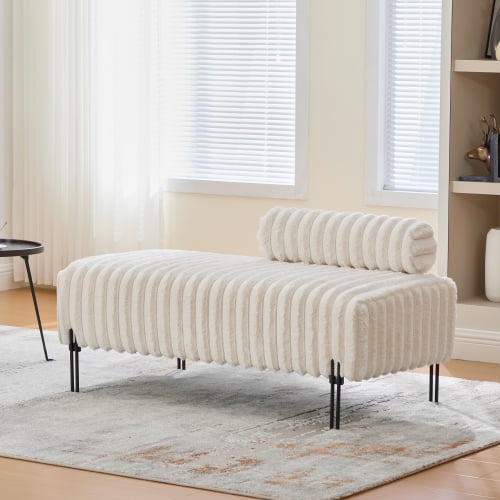 49.6 Inch Upholstered Mini Loveseat with Adjustable Back, 2-Seater ...