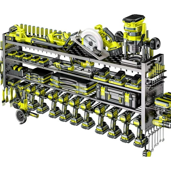 49.8" W Large Power Tool Organizer Wall Mount, Heavy Duty Tool ...