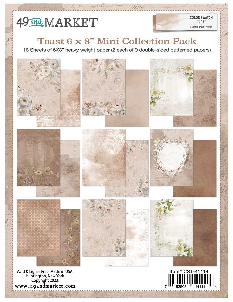 49 And Market Mini Collection Pack 6"X8"-Color Swatch: Toast - Walmart.com
