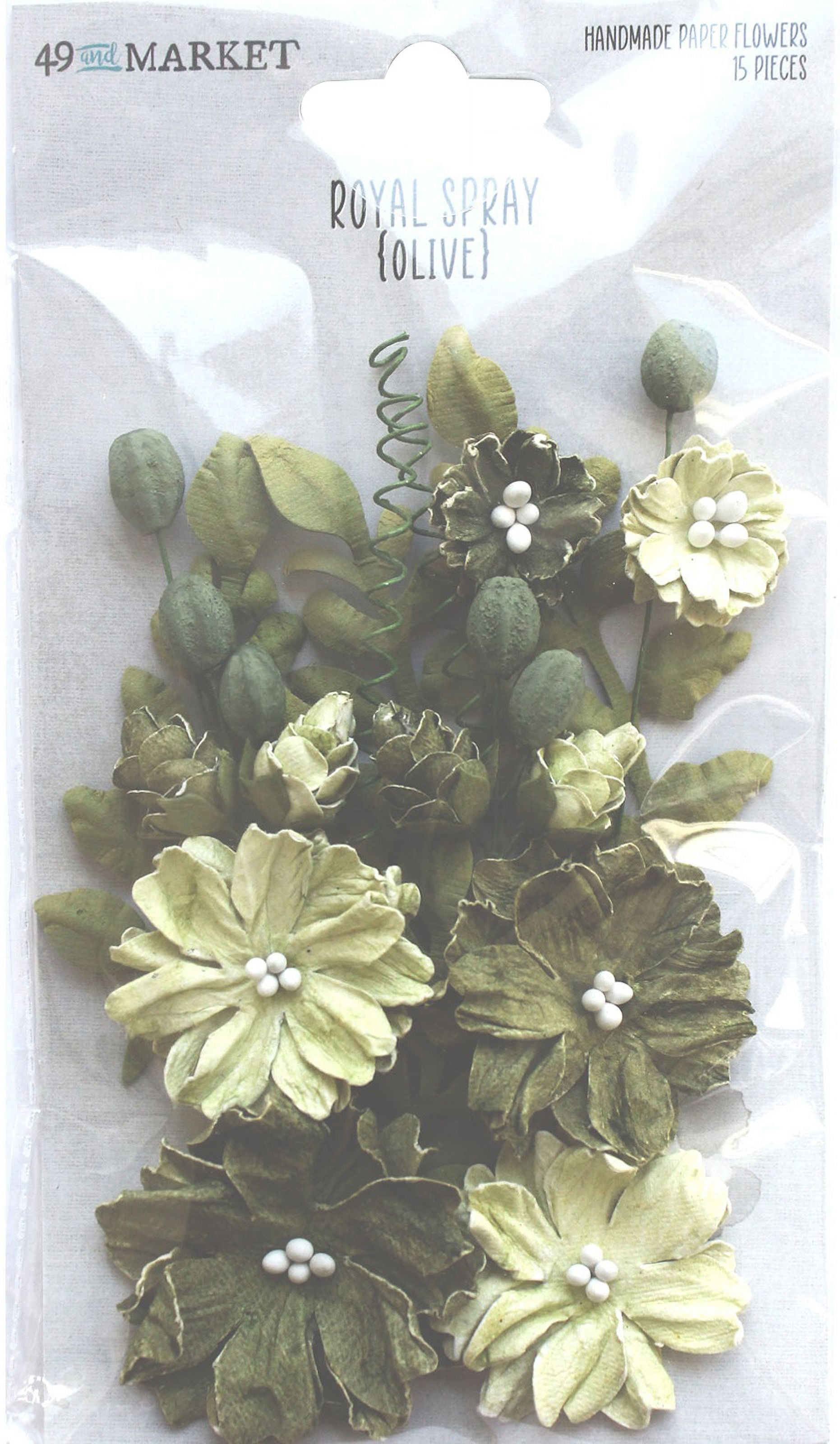 49 And Market Royal Spray Paper Flowers 15/Pkg-Olive - Walmart.com