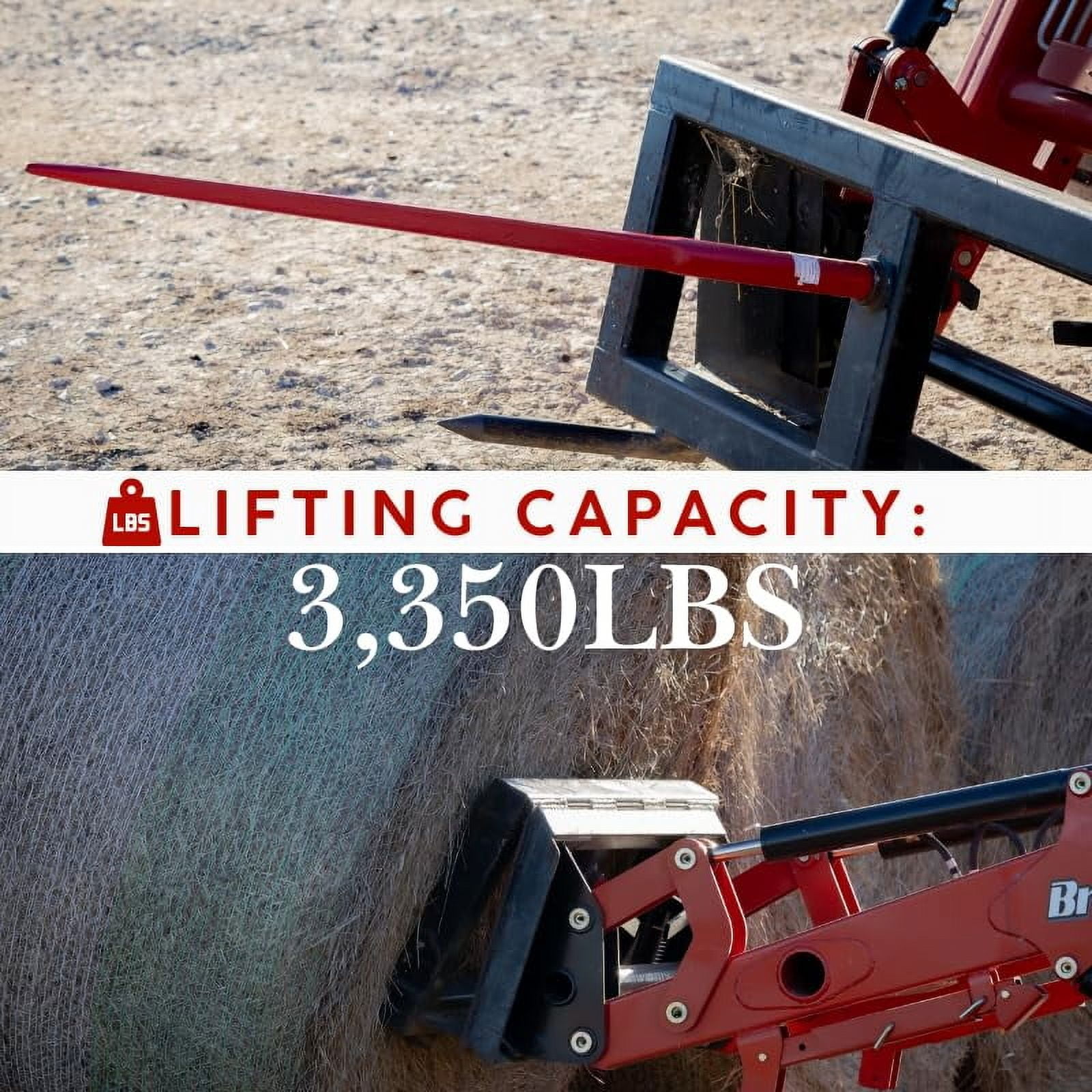 49” Conus Bale Spear with Sleeve - Premium Heavy-Duty Hay Bale Handling ...