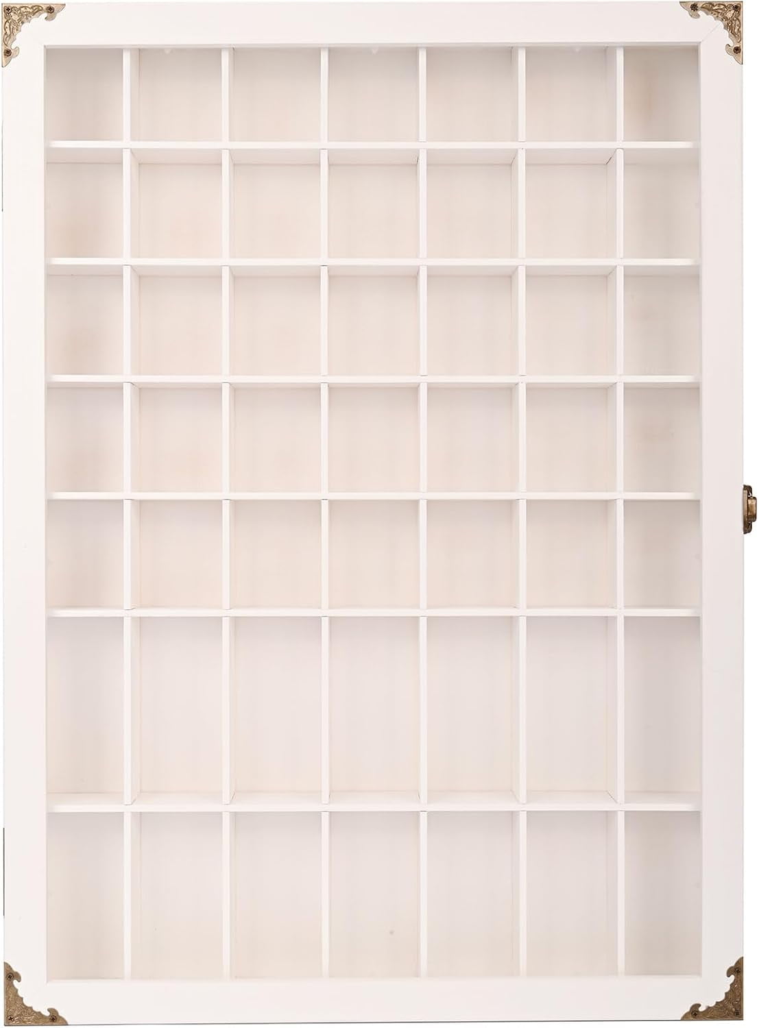 49-Cubby Shot Glass Display Case Wall-Mounted Bar Cabinet Wooden Shot ...