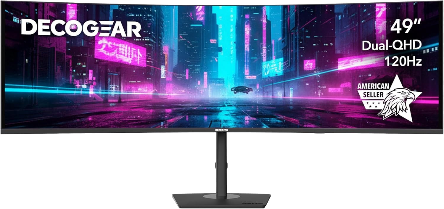 49″ Curved Ultrawide Dual-QHD Monitor | 5120×1440 32:9 HDR400 | 120Hz ...