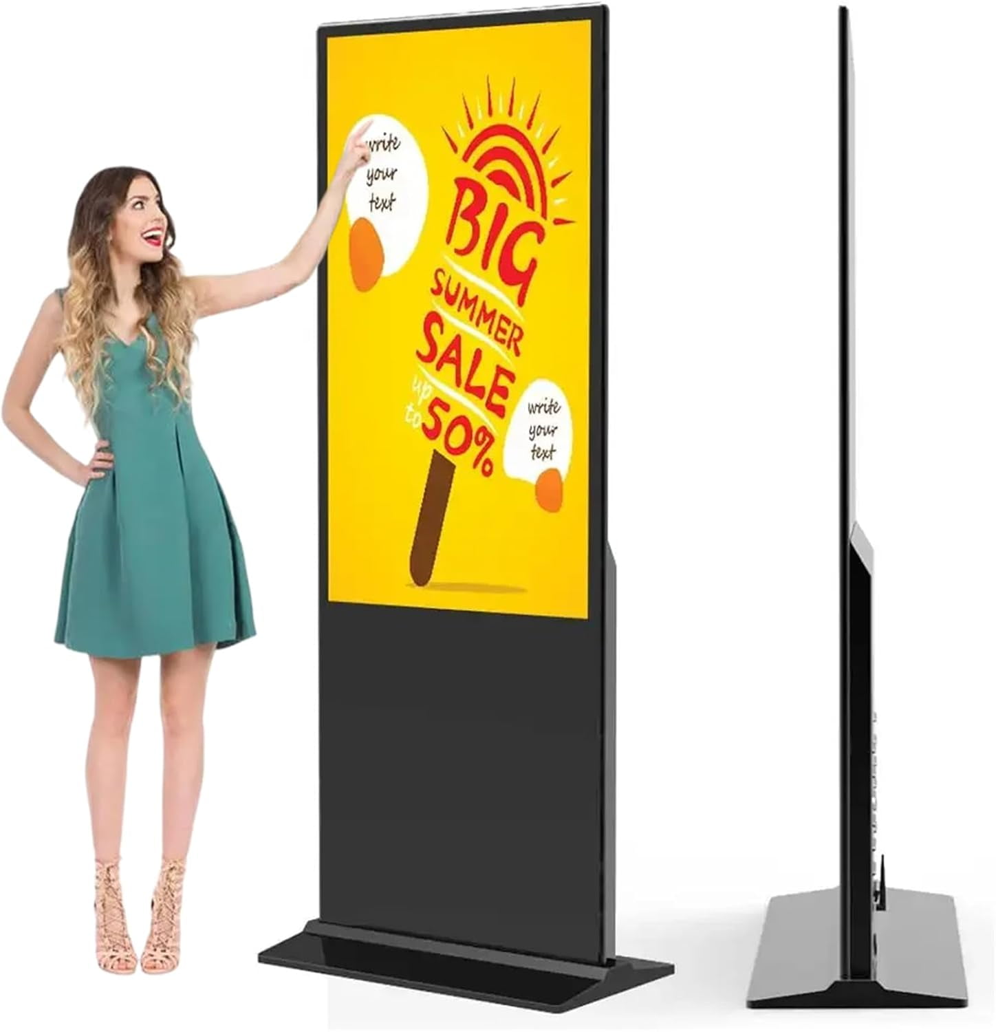 49" Digital Signage Displays 2K Touchscreen Kiosks Advertizing Screen ...