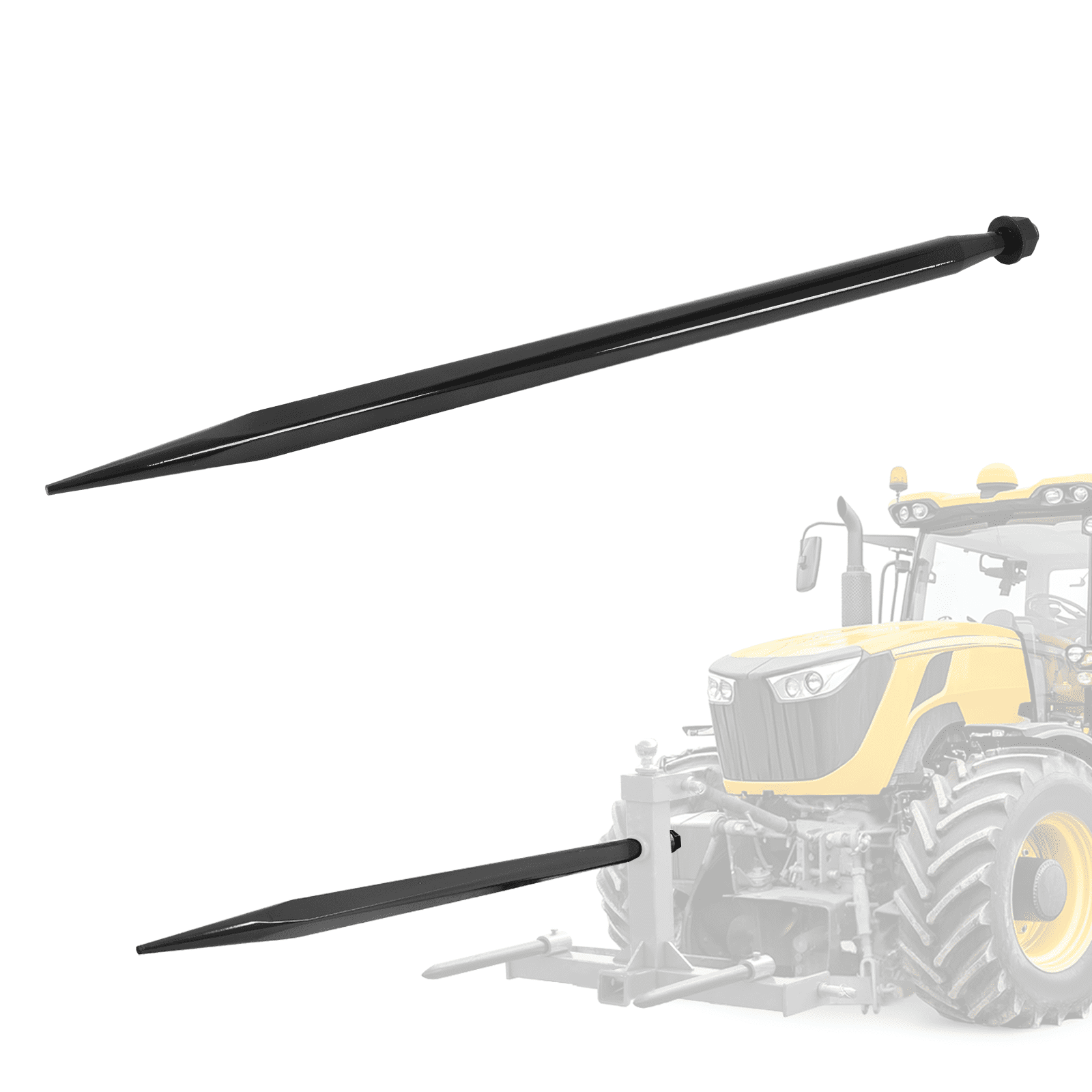 49" Hay Bale Spear 4500LBS Cap Quick Attachments For Tractor Spike Fork ...