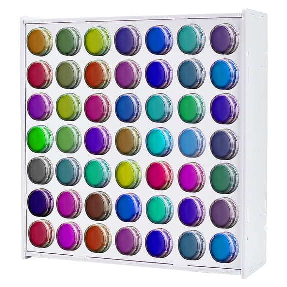 49-Hole Plastic Paint Organizer Stands Pigment Wall Mounted Storage ...