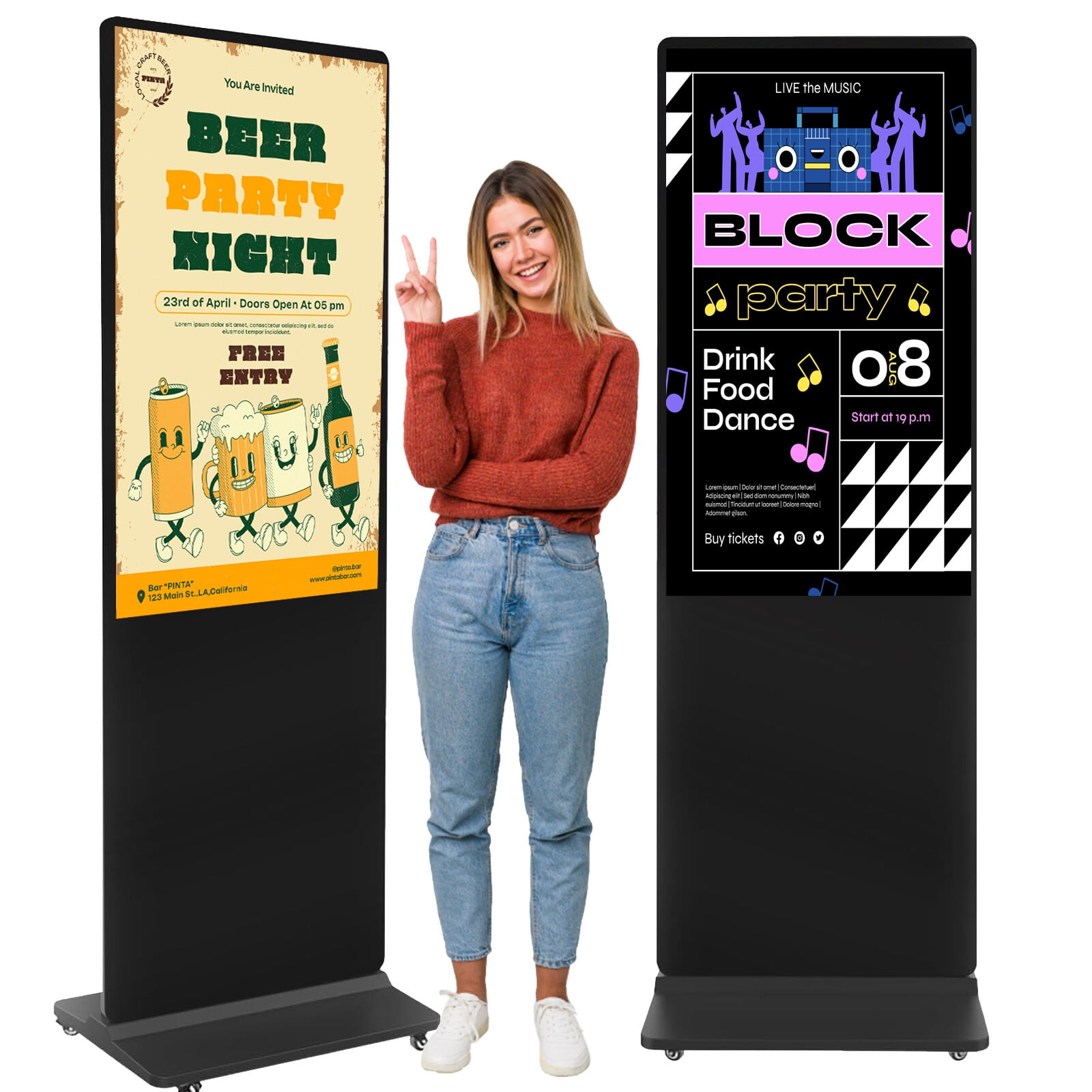 49 Inch Indoor Floor Standing Digital Signage Advertising Display Kiosk ...