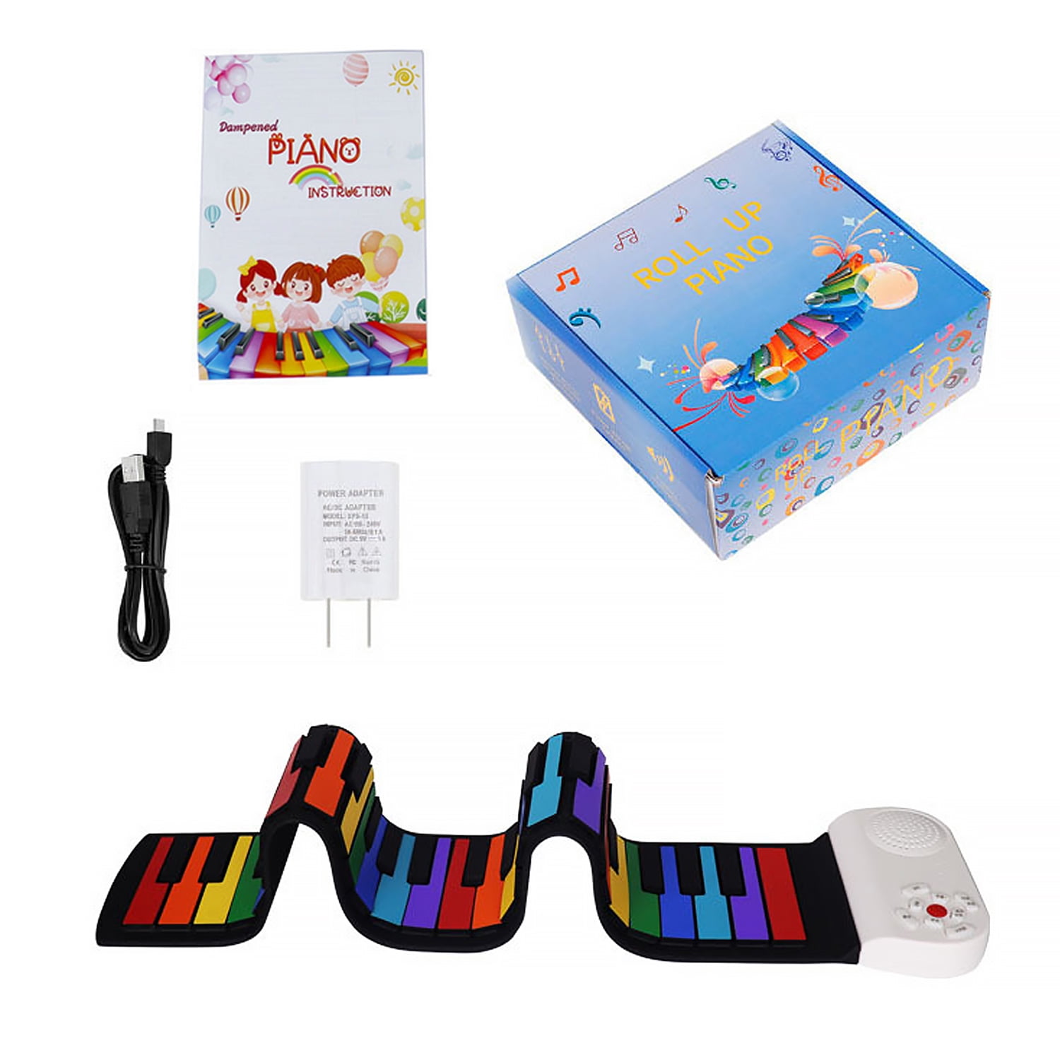 49 Key Roll Up Keyboard Piano, Portable Digital Electric Foldable Piano ...