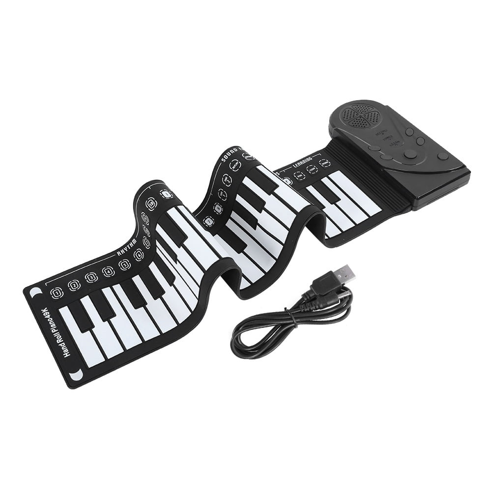 49 Keys Small Hand Rolling Electric Keyboard Folding Piano Portable ...