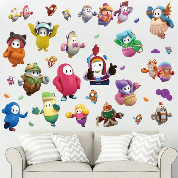 49 PCS For Fall Cute Guys Theme Wall Stickers,Removable PVC Decals 4 ...