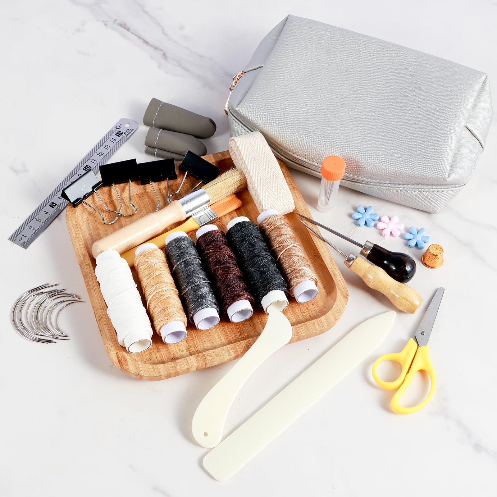 49 Pcs Bookbinding Kit Hand Book Binding Starter Tools Set Book Binding Kits for Beginners ...