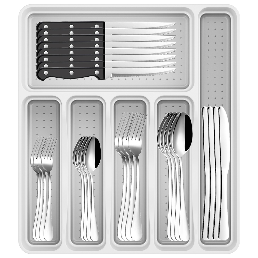 Mainstays 4-Piece Swirl Stainless Steel Dinner Knife Set, Silver ...