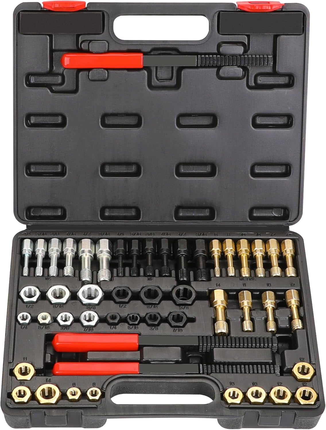 49-Piece Thread Chaser Set, UNC UNF & Metric Thread Restorer Tool ...