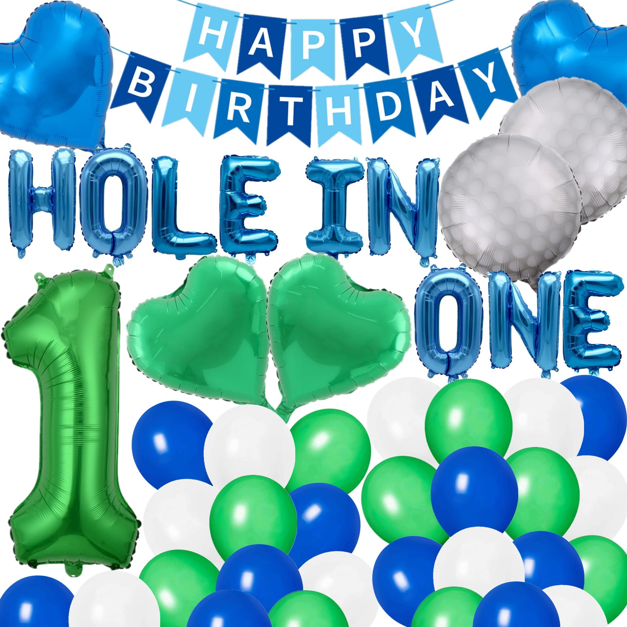 49 Pieces Golf MMF7 Party Hole in One Decorations Boys First Party ...