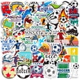 49 Soccer Stickers – Waterproof Vinyl Sports Decals for Water Bottles ...