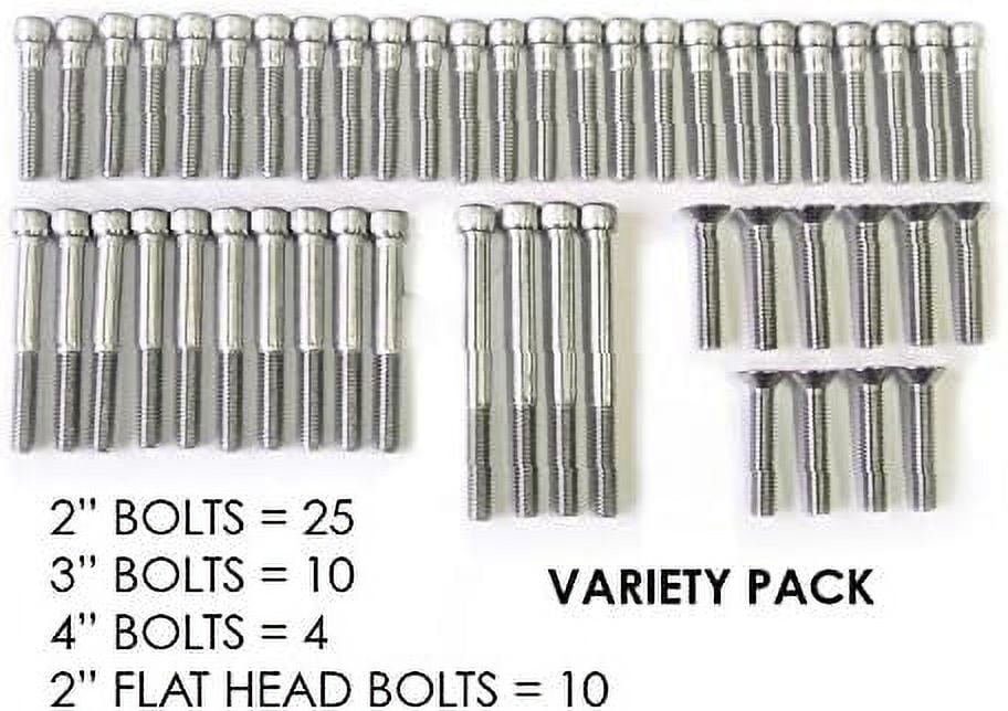 49 Stainless Steel Bolt Variety Pack | Durable Hardware for Rock ...