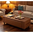 49" Storage Ottoman Bench, Ottoman with Hidden Storage, Modern Entryway ...