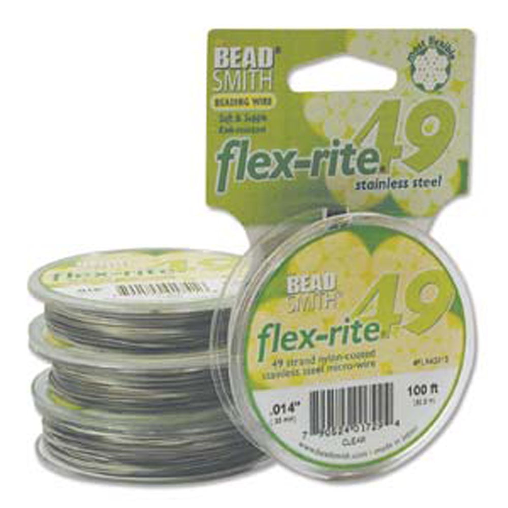 49 Strand Flex Rite Beading Stringing Wire .014" 100' Stainless Steel ...