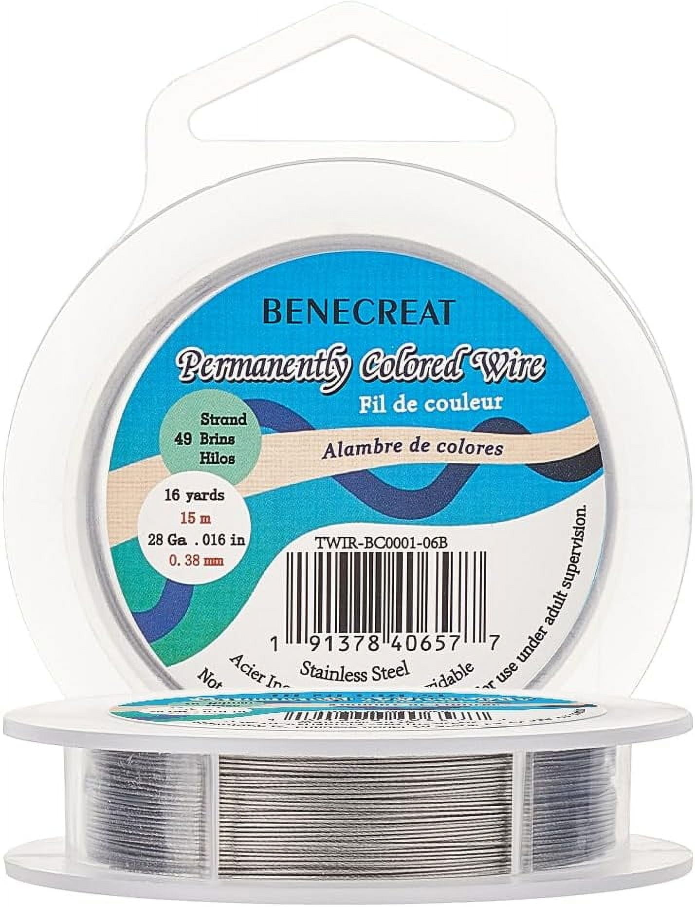 49 Strands Bead String Wire (0.38MM 49FT) Nylon Coated Stainless Steel ...