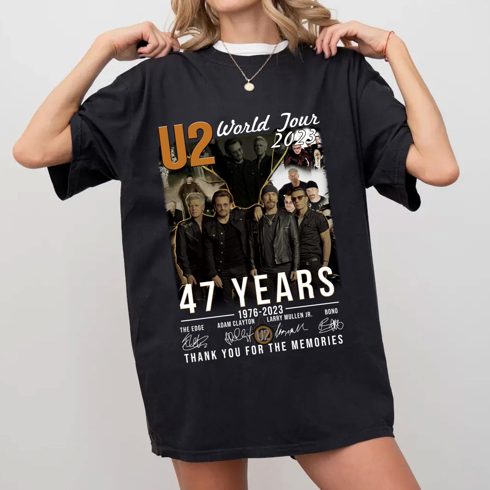 49 Years U2 Band Signature Shirt, U2 Band Shirt, Achtung Baby U2 Tour 2023 Shirt, U2 Fan Gift ...