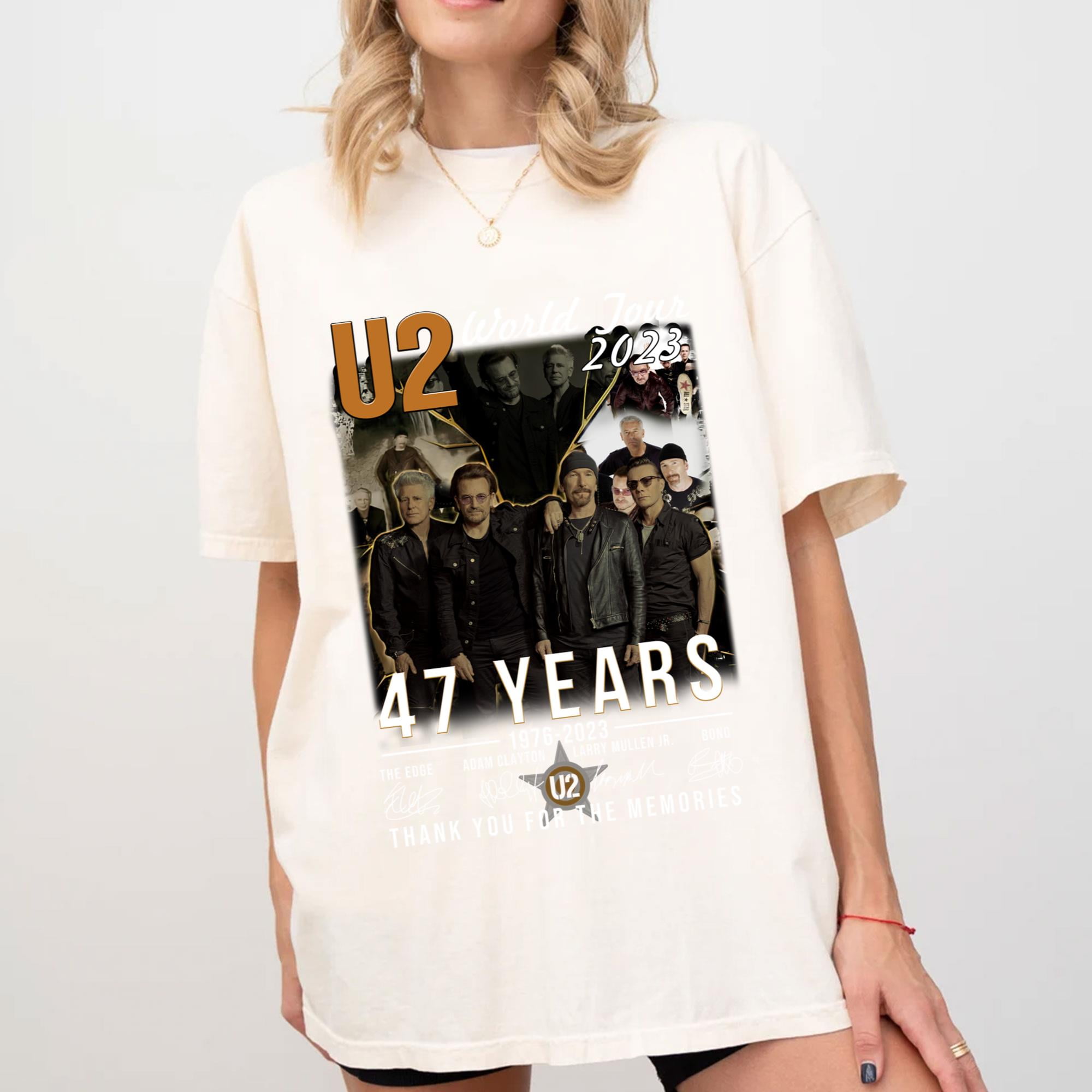 49 Years U2 Band Signature Shirt, U2 Band Shirt, Achtung Baby U2 Tour ...