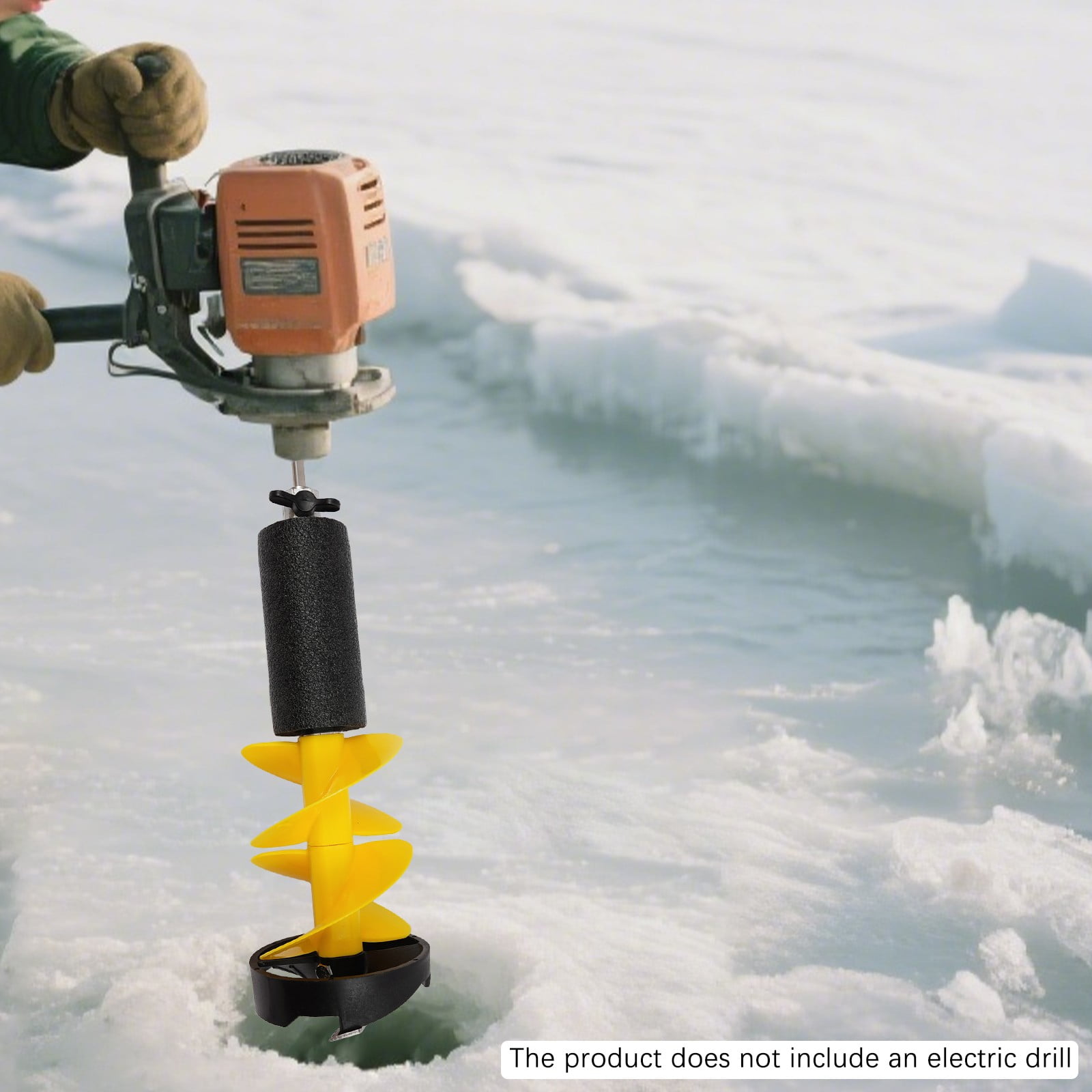 49 cm Ice Drill Auger, Nylon Ice Fishing Auger Replacement Part ,Yellow ...