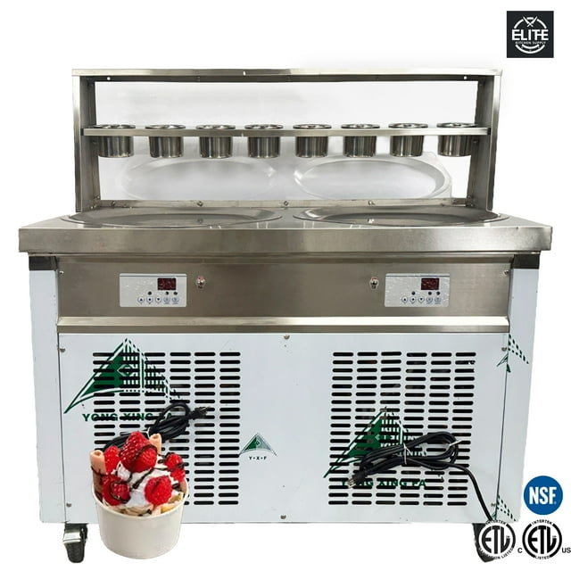 49 in. Commercial Ice Cream Roll Machine, Single Ice Pan, Fried Ice ...