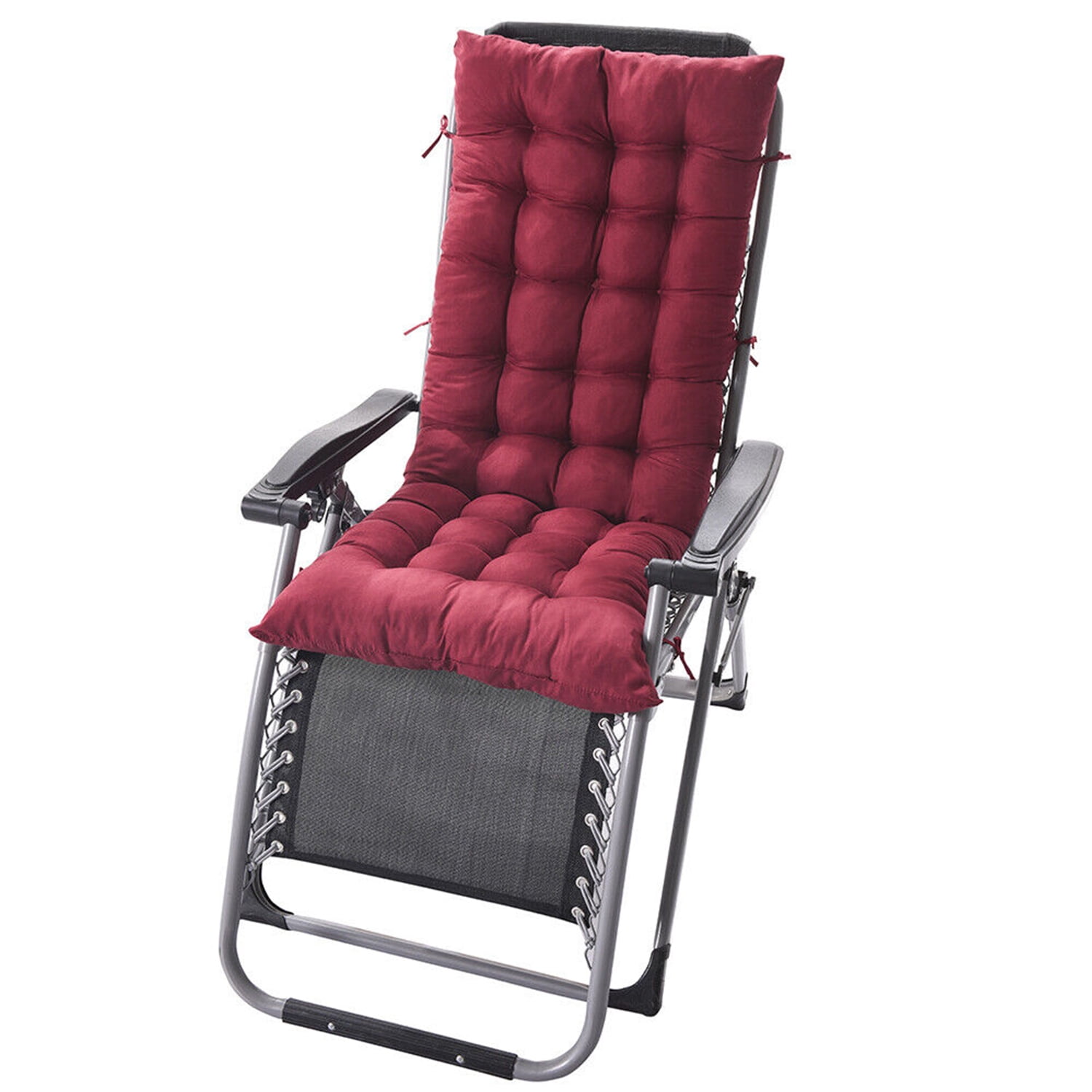 49 inch Sun Lounger Chair Cushions Outdoor Recliner Quilted Thick ...
