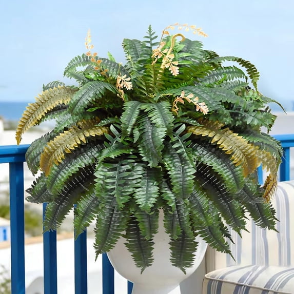 49\u201D Artificial Ferns for Outdoors Planter 128 Leaves per Fern Set ...