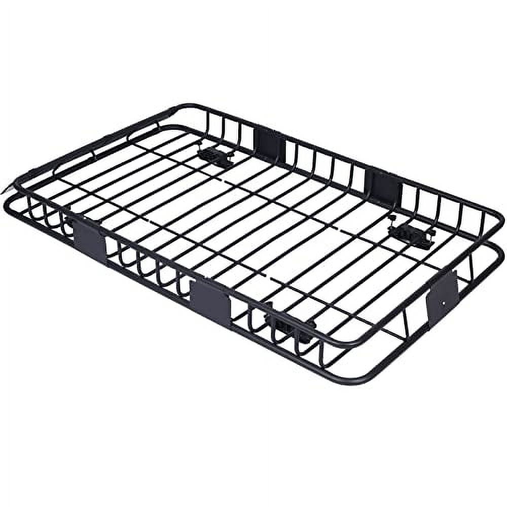 49"x 36"x 5" Roof Cargo Rack Basket with Extension Black Roof Luggage ...