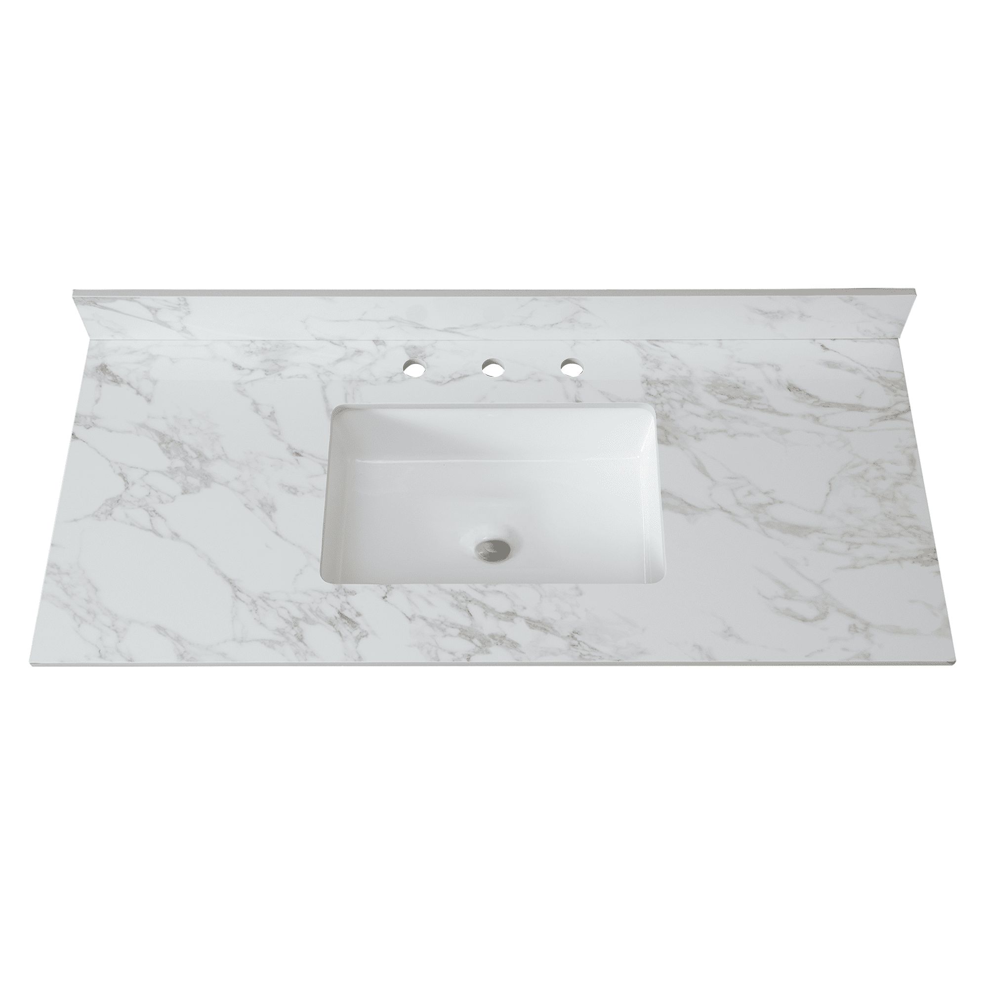 49"x22"Bathroom Vanity Top,sintered stone carra white Barthroom Vanity ...
