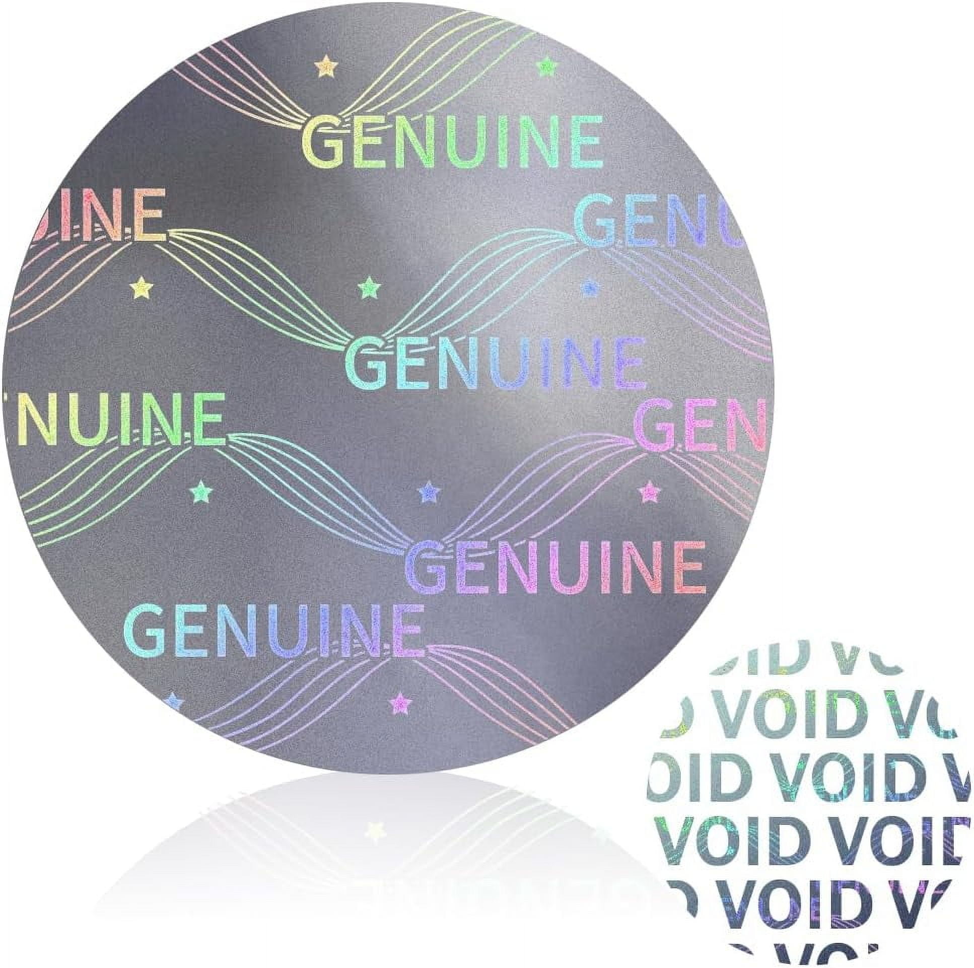 490Pcs/10 Sheets Hologram Tamper Evident Labels 0.8 inch Genuine ...