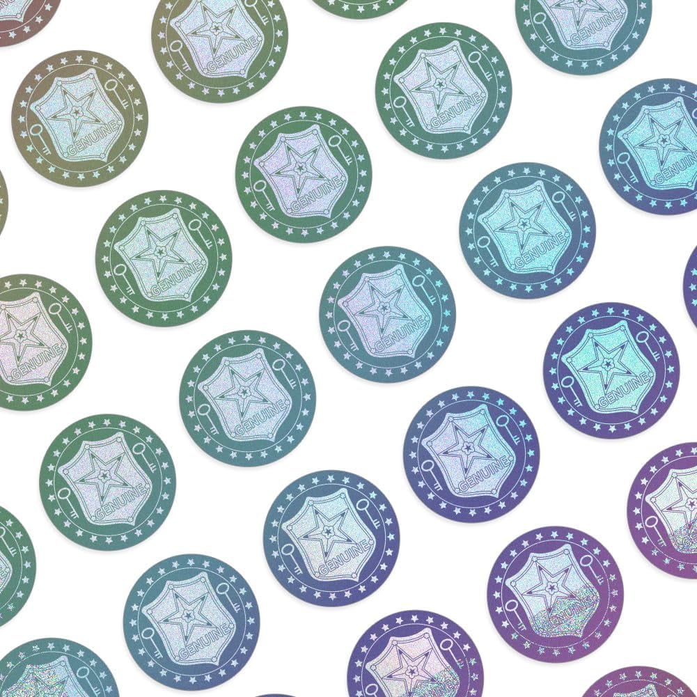 490pcs Tamper Evident Labels 0.8 inch Genuine Holographic Security Seal ...