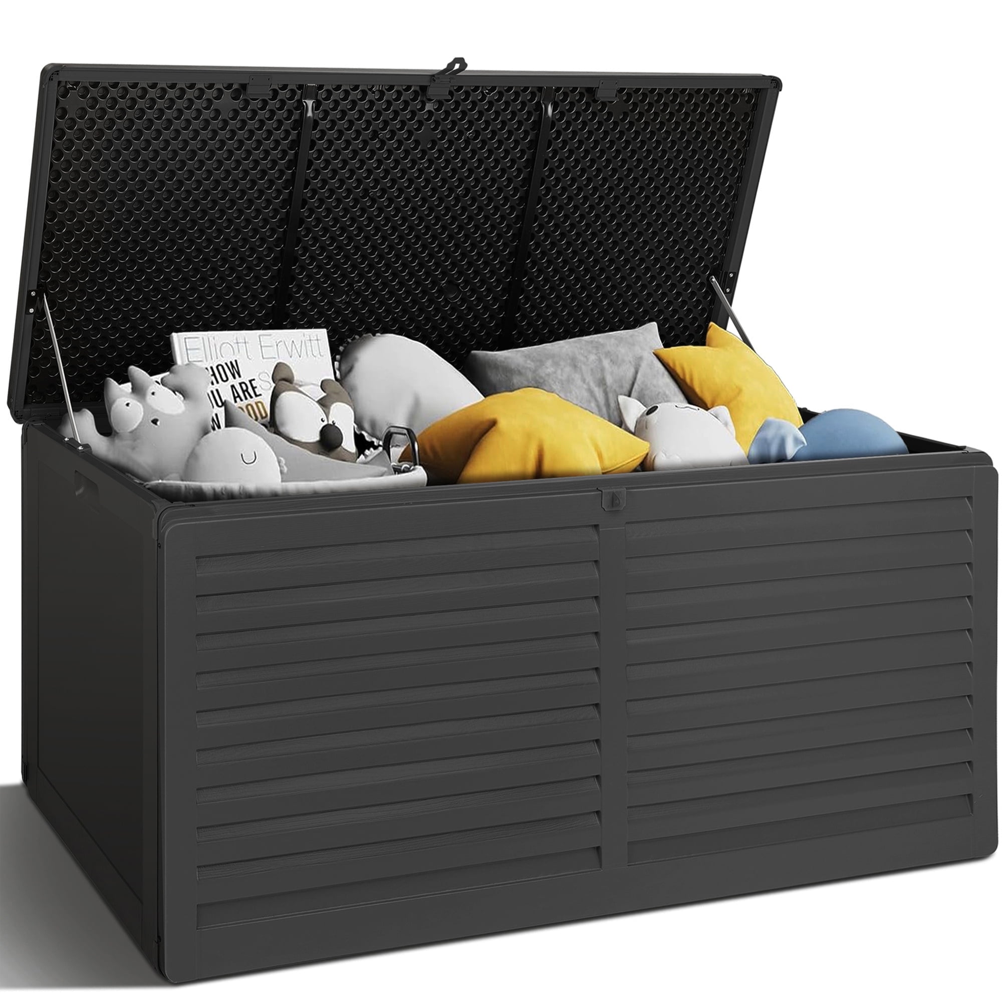 492L Large Deck Box, Outdoor Storage Box Waterproof, Plastic Storage ...